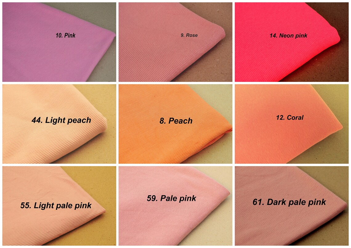 20 X 100 Cm Rib Knit Fabric Stretch Ribbing Fabric for Cuffs - Etsy