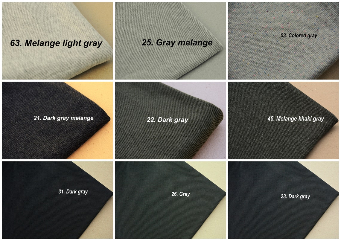 20 X 100 Cm Rib Knit Fabric Stretch Ribbing Fabric for Cuffs - Etsy