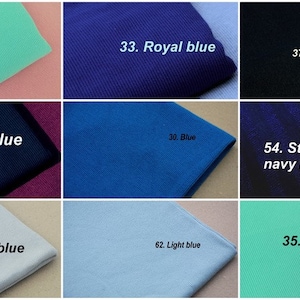 20 X 100 Cm Rib Knit Fabric, Stretch Ribbing Fabric for Cuffs Hems ...