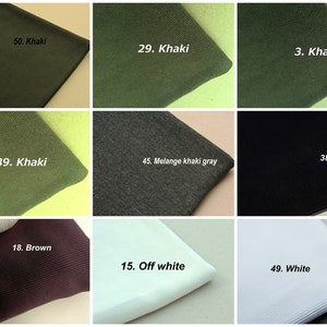 20 X 100 Cm Rib Knit Fabric, Stretch Ribbing Fabric for Cuffs Hems ...