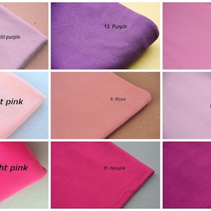 20 X 100 Cm Rib Knit Fabric, Stretch Ribbing Fabric for Cuffs Hems ...