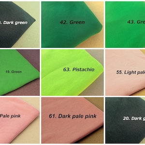20 X 100 Cm Rib Knit Fabric, Stretch Ribbing Fabric for Cuffs Hems ...