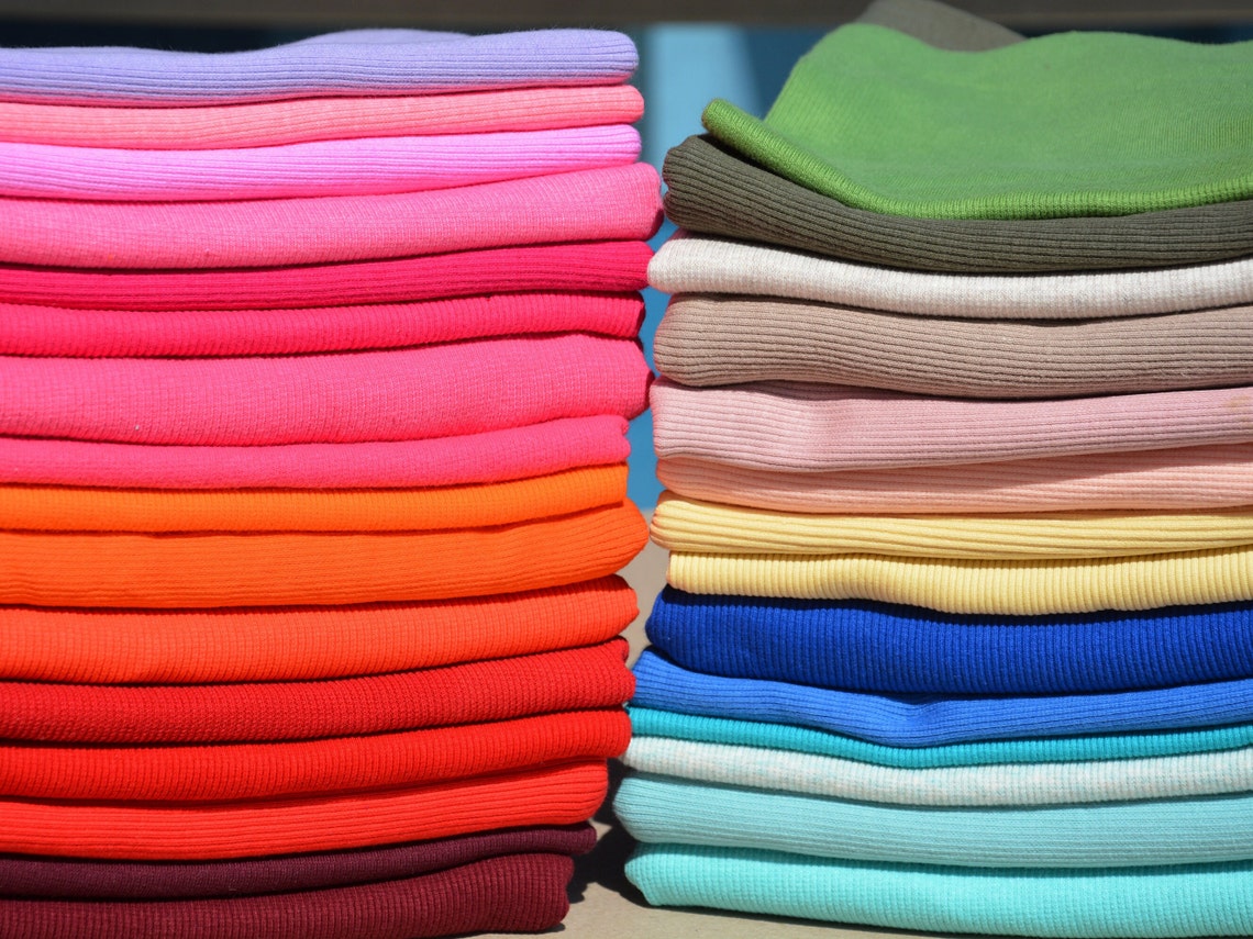 20 X 100 Cm Rib Knit Fabric Stretch Ribbing Fabric for Cuffs - Etsy