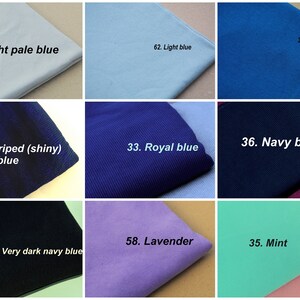 20 X 100 Cm Rib Knit Fabric, Stretch Ribbing Fabric for Cuffs Hems ...
