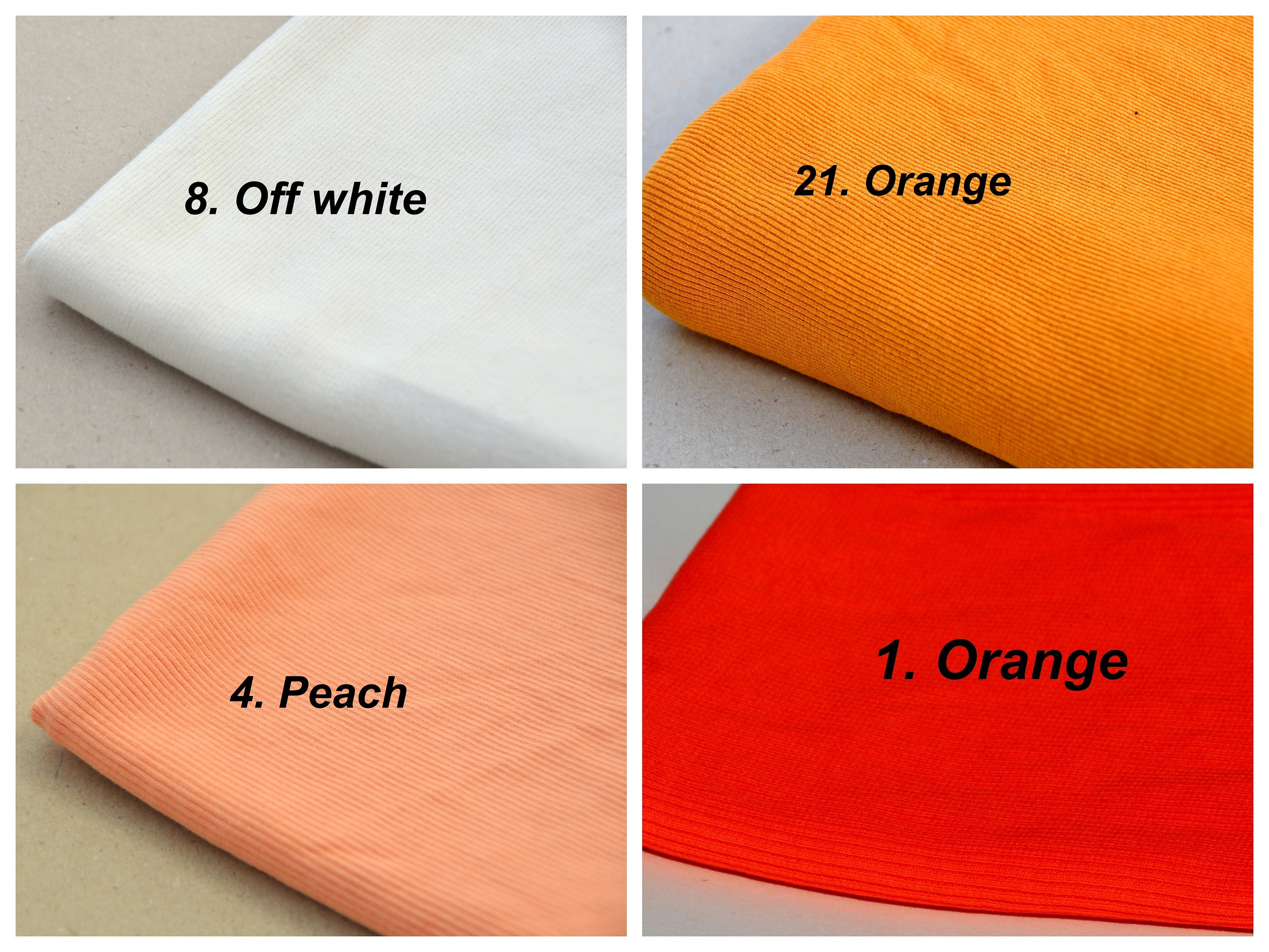 Clearance! 20 Cm Length Ribbed Knit Fabric Remnants, Stretch Ribbing ...