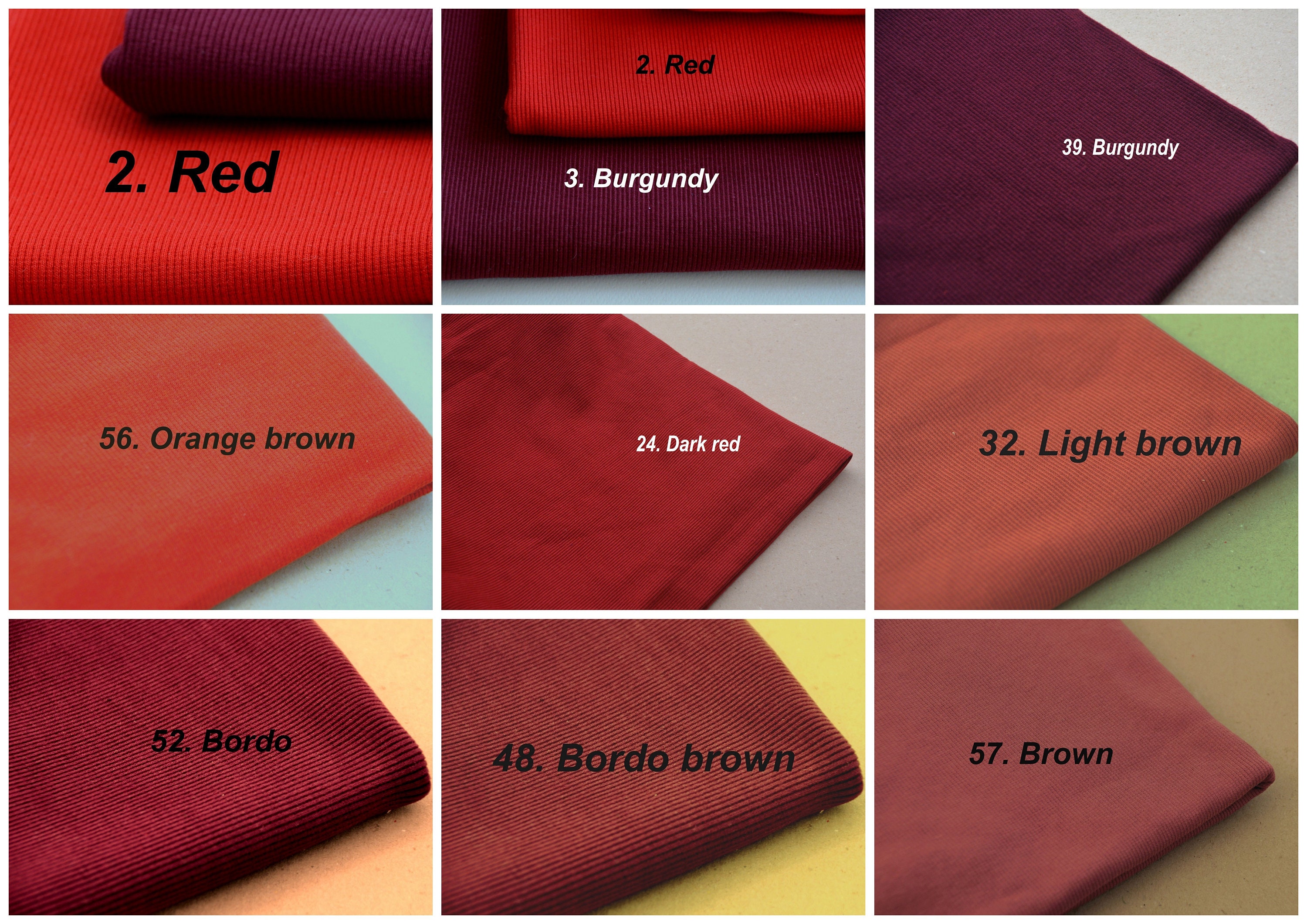 20 X 100 Cm Rib Knit Fabric Stretch Ribbing Fabric for Cuffs | Etsy ...