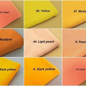 20 X 100 Cm Rib Knit Fabric, Stretch Ribbing Fabric for Cuffs Hems ...