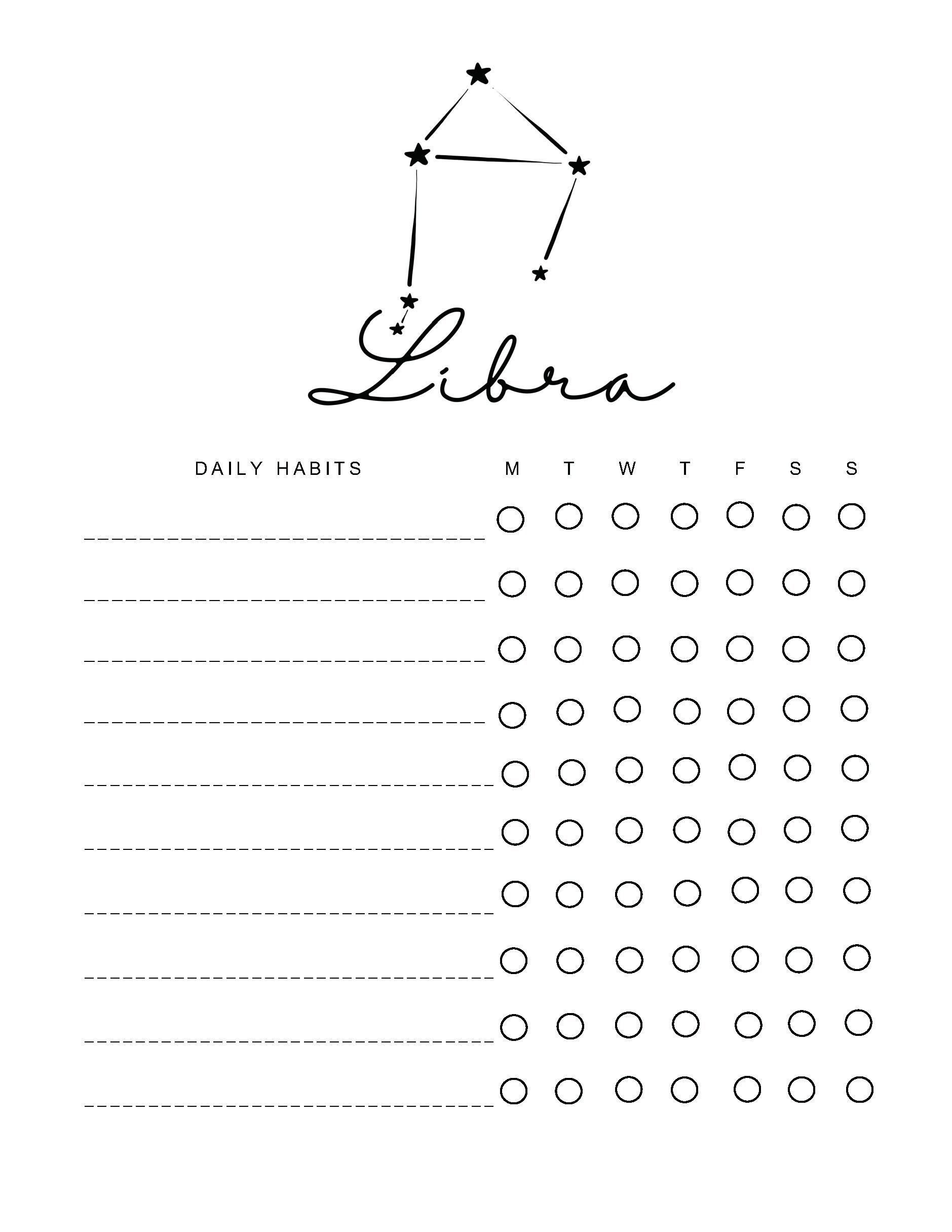 Printable Daily Habits List And Tracker Daily Habits Sheet By Etsy