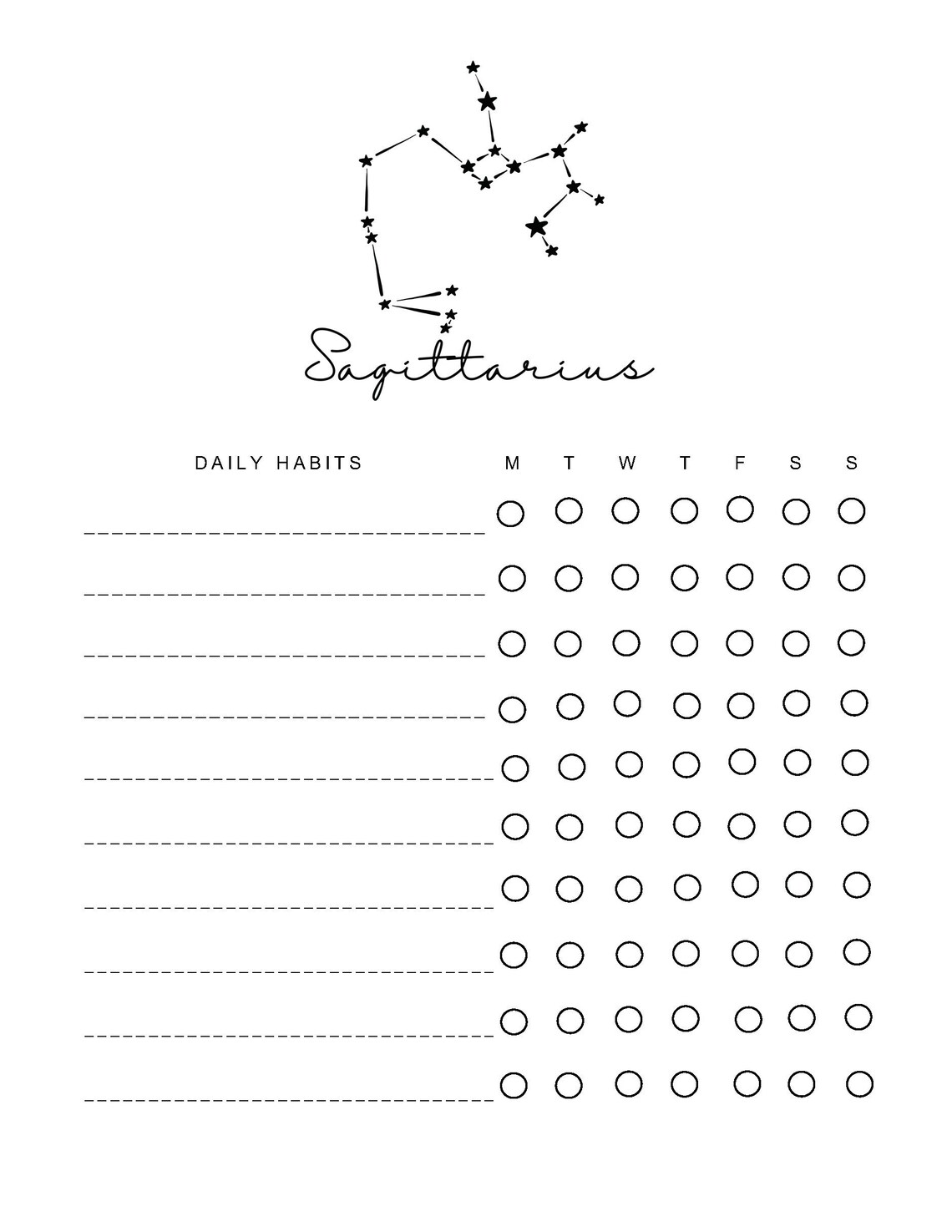 Printable Daily Habits List and Tracker Daily Habits Sheet by - Etsy