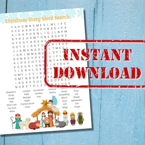 Christmas Story Word Search Printable - Etsy