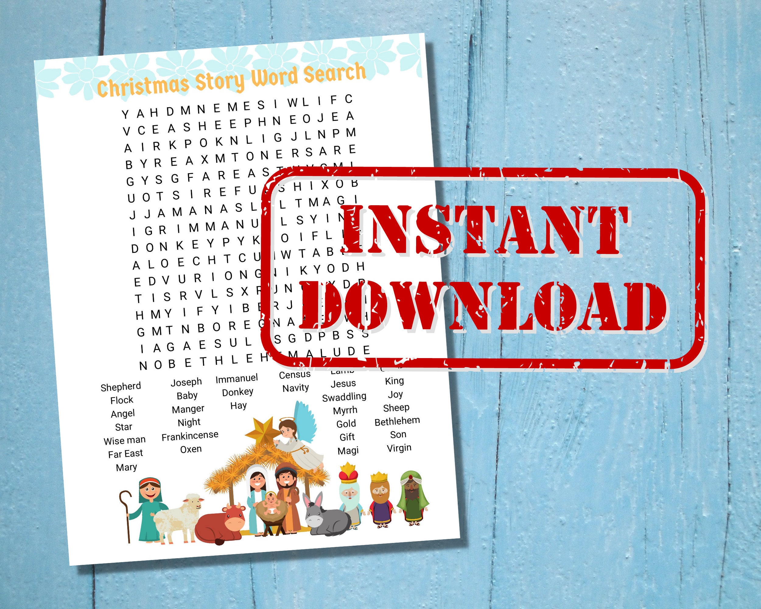 Christmas Story Word Search Printable - Etsy