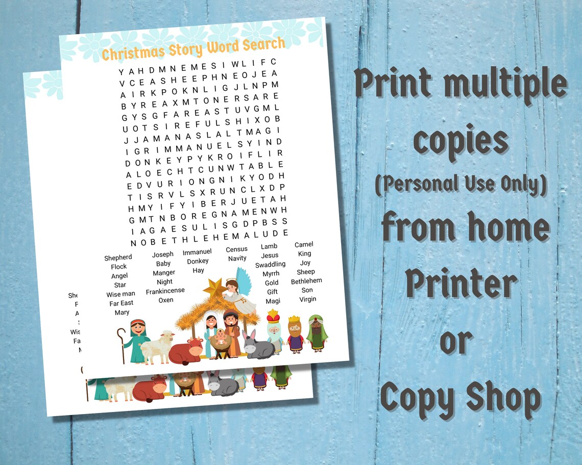 Christmas Story Word Search Printable - Etsy