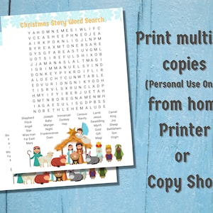 Christmas Story Word Search Printable - Etsy