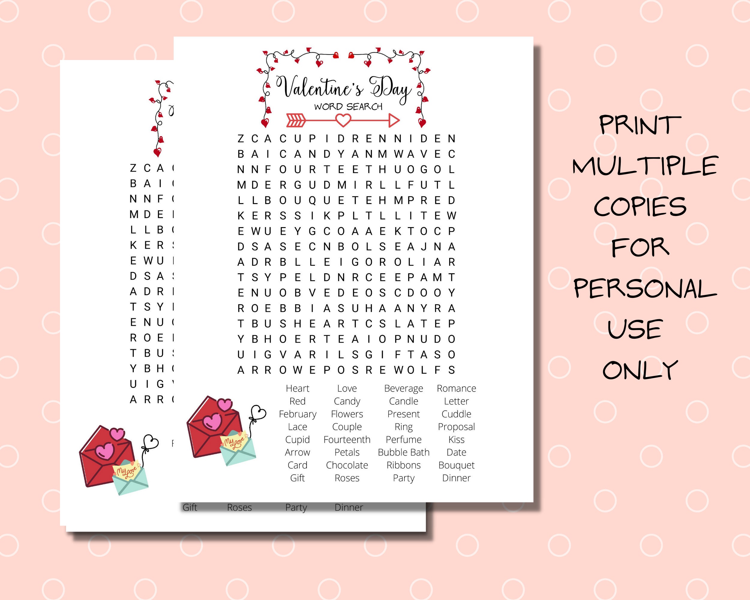 Valentine's Day Word Search, Valentine's Day Word Search Game, Word ...