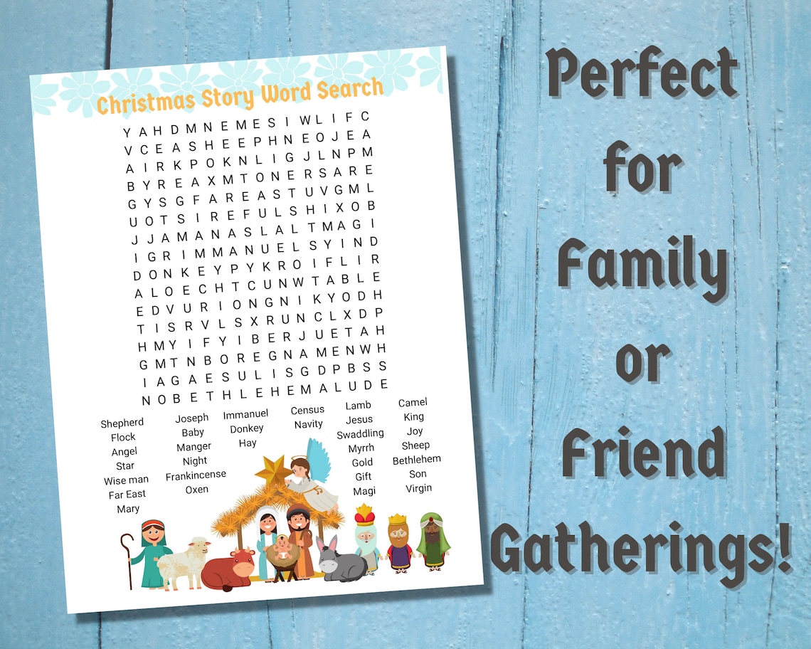 Christmas Story Word Search Printable - Etsy