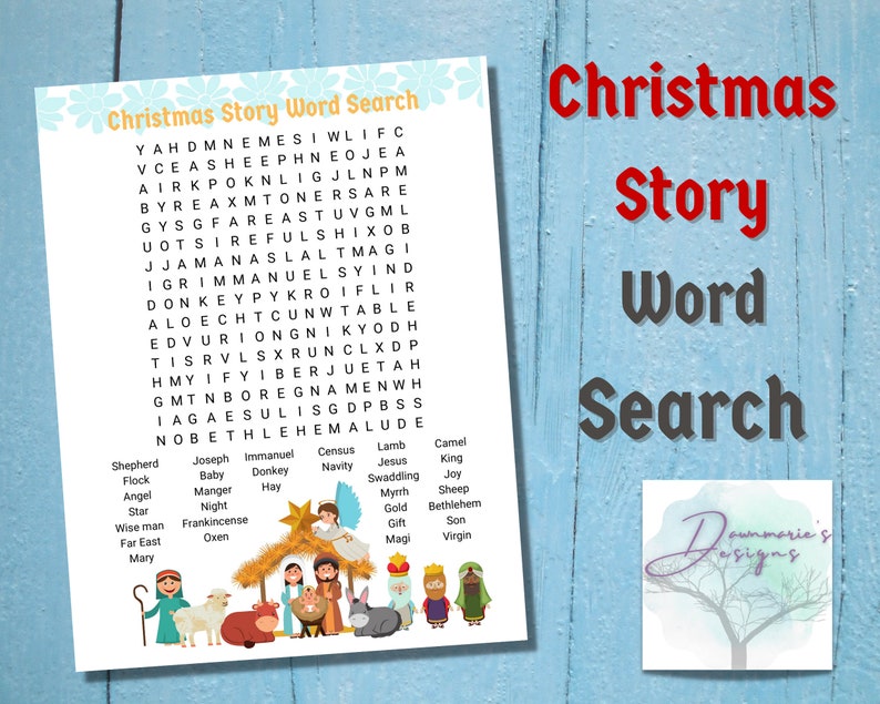 Christmas Story Word Search Printable - Etsy