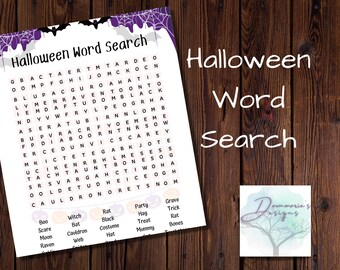 Pumpkin Halloween Word Search Printable - Etsy