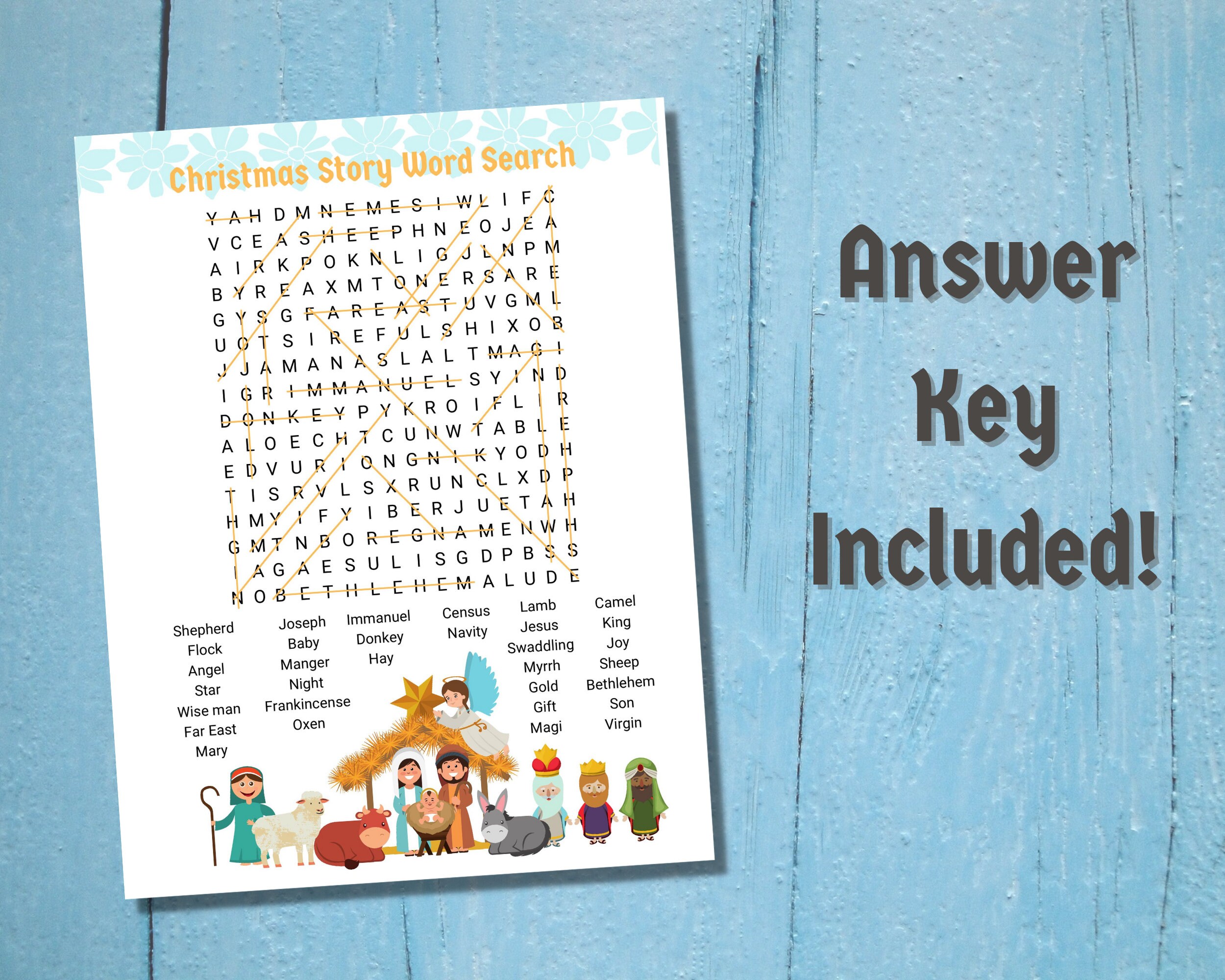 Christmas Story Word Search Printable - Etsy