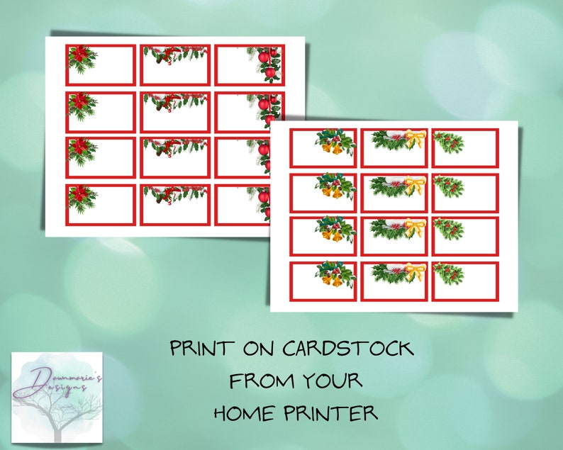 Holly Holiday Gift Tags DIY Printable - Etsy