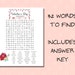 Valentine's Day Word Search, Valentine's Day Word Search Game, Word ...