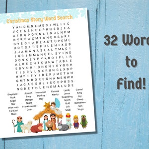 Christmas Story Word Search Printable - Etsy