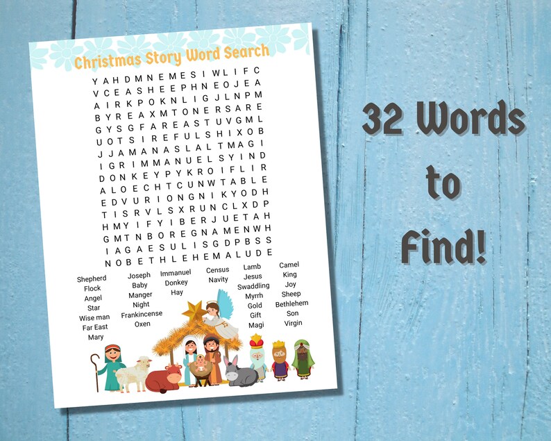 Christmas Story Word Search Printable - Etsy