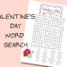 Valentine's Day Word Search, Valentine's Day Word Search Game, Word ...