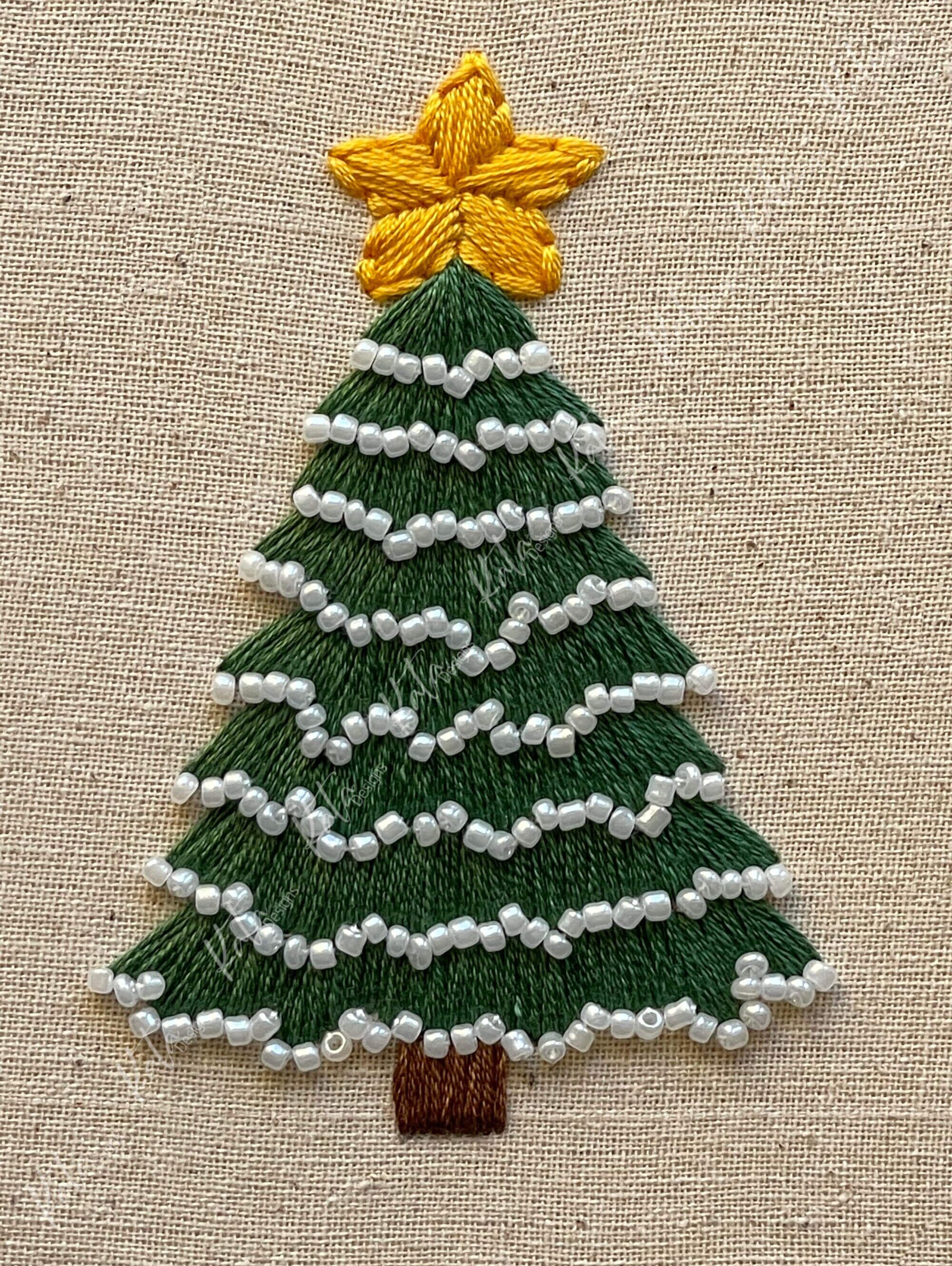 Christmas Tree Embroidery Pattern Set Beginner Christmas - Etsy