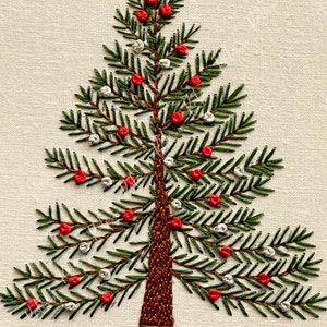 Christmas Tree Embroidery Pattern Set (beginner, 5–6” Hoops) – Holiday ...