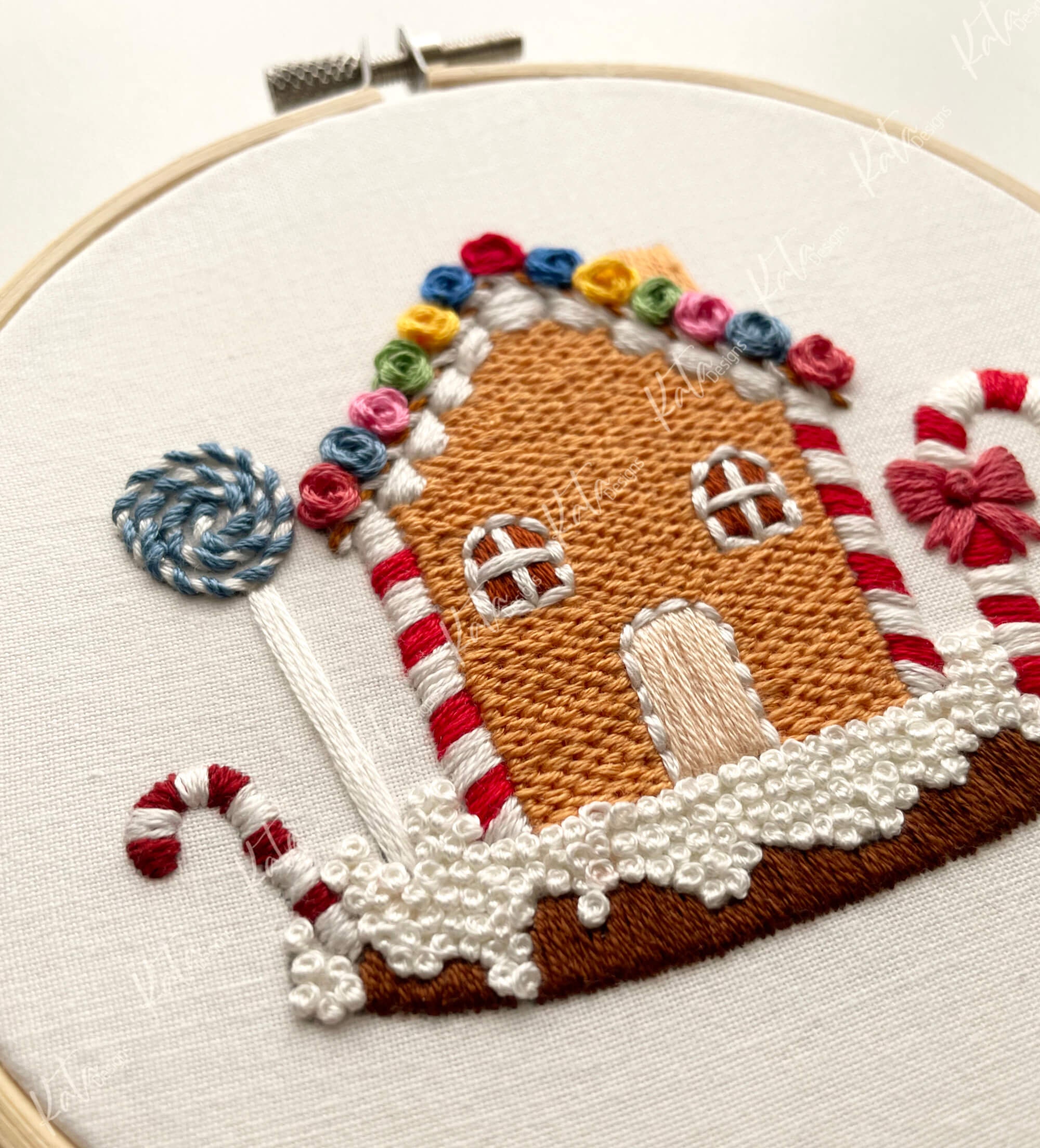 Gingerbread House Embroidery Pattern Christmas Holiday Hand - Etsy UK