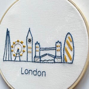 London Hand Embroidery Pattern - London Embroidery Design - Beginner ...
