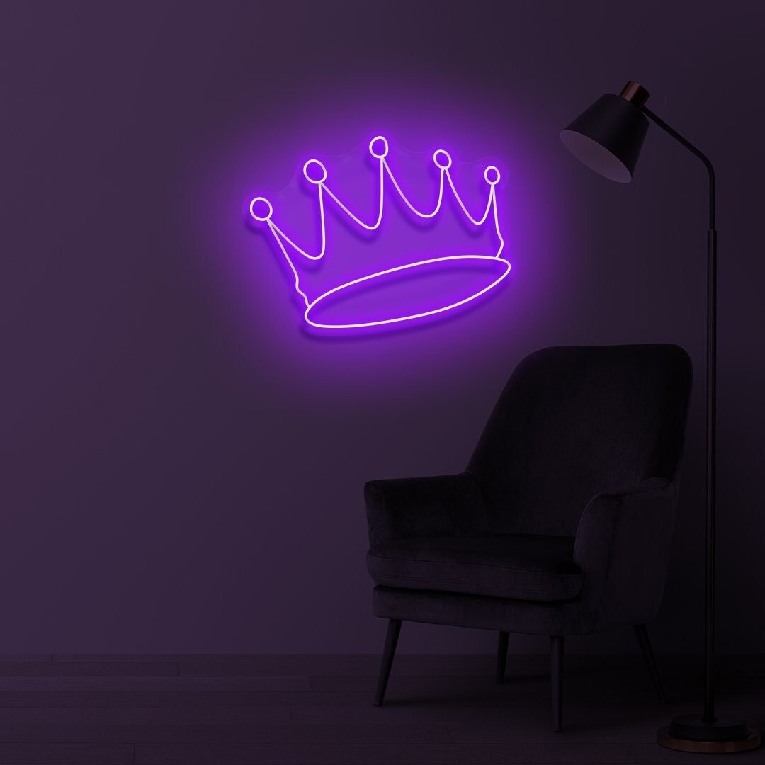 Crown Neon Sign Neon Lettering Neon Light Neon Lamp - Etsy