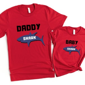 Baby Shark Family Matching Shirts, Shark Themed T-shirt, Daddy and Mama ...
