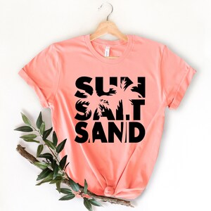 Sun Sand Salt Beach Shirt, Retro Comfort Colors T-shirt, Trendy Beach ...