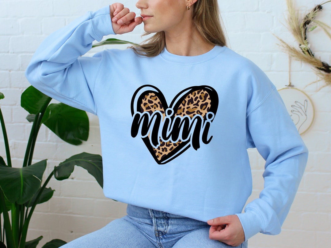 Leopard Mimi Shirt,cheetah Print Mimi Shirt,mimi Gift,grandma Shirt ...