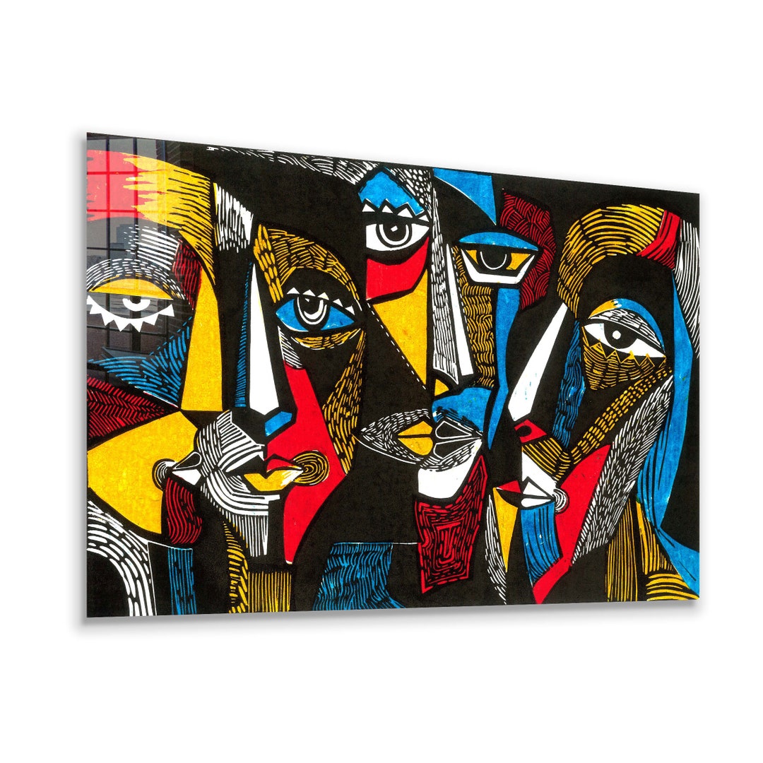 Cubic Style Wall Art-gift Wall Decor-wall Art-tempered Glass Art-canvas ...