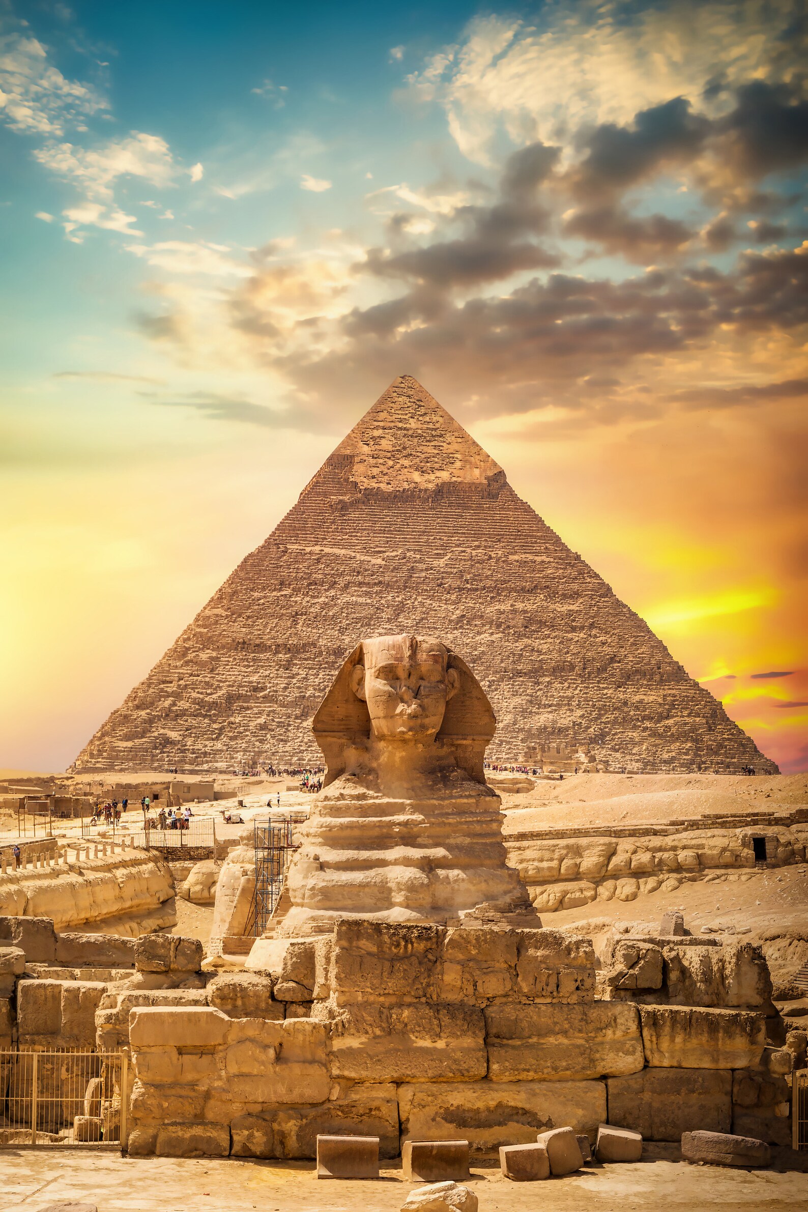 Pyramid Egypt Sphinx Sky With Pyramid Glass Wall Art - Etsy