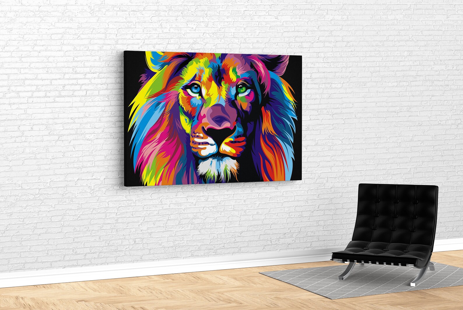 Abstract Lion Canvas Decor Glass Wall Art Canvas Wall Art - Etsy