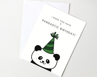 Panda Birthday Card - Etsy