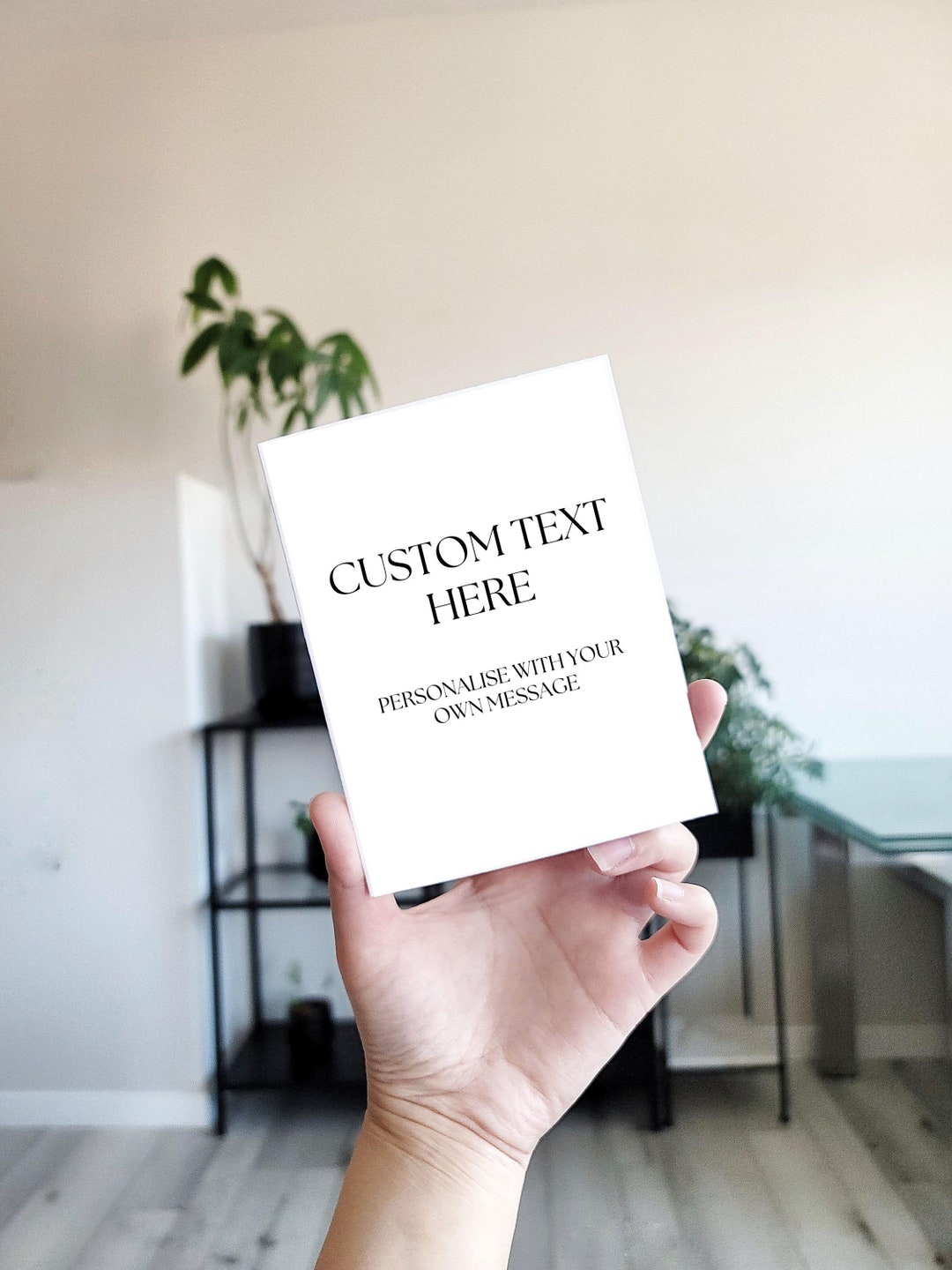 Custom Text Card, Quote Card, Custom Card, Greeting Card, Personalized ...