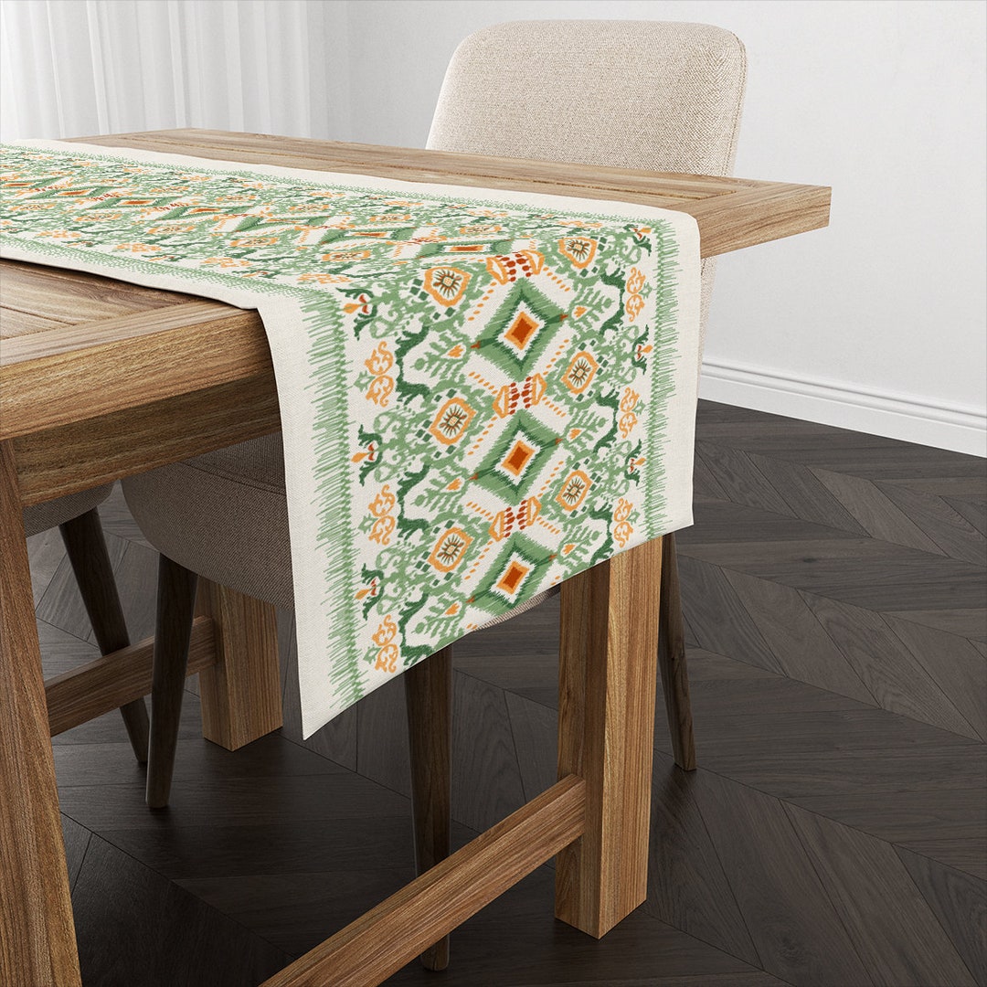 Ethnic Design Table Runner,boho Decor,ikat Floral Design,authentic ...