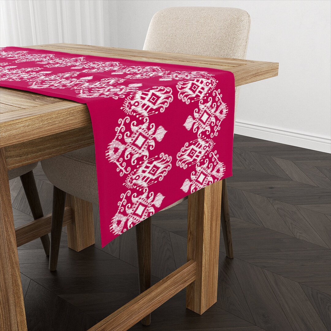 Ethnic Design Table Runner,boho Decor,ikat Floral Design, Farmhouse ...