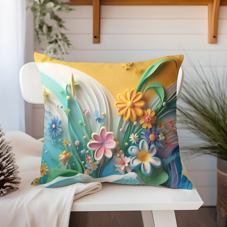 3D Sea Creatures Pattern Cushion Cover,poster Print Fabric, Home ...