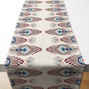 Ethnic Design Table Runner,boho Decor,ikat Floral Design, Farmhouse ...