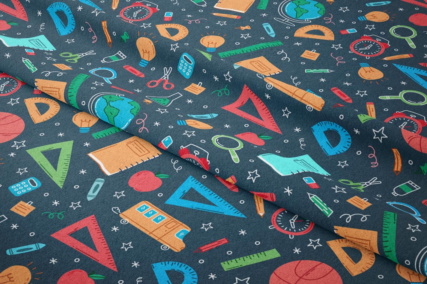 Back to School,notebook,pen,world Map,ruler, Watch, Magnifying Glass ...