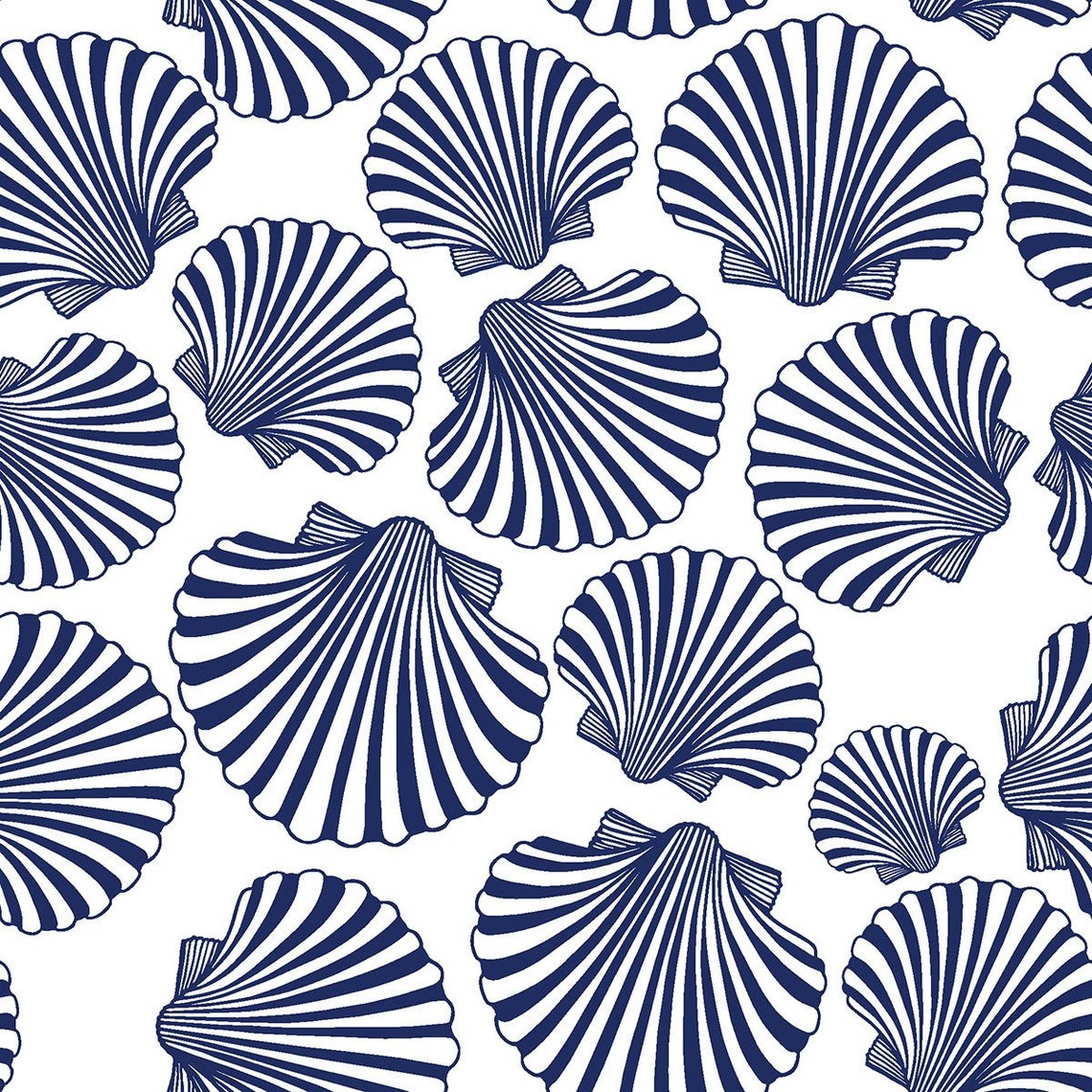 Colorful Seashells Upholstery Fabric by the Yard, Colorful Marine Ocean ...