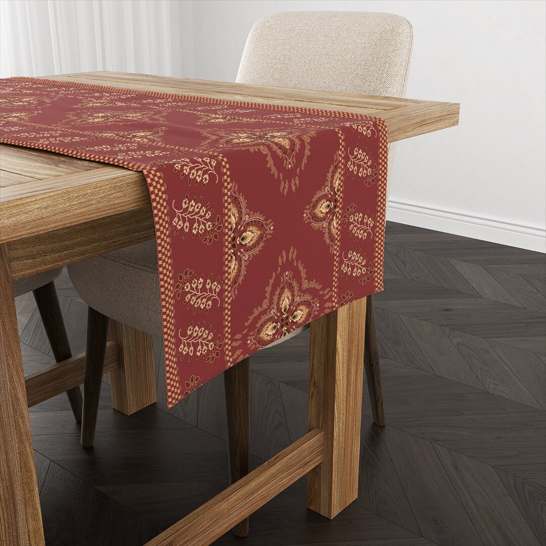 Ethnic Design Table Runner,boho Decor,ikat Floral Design,authentic ...