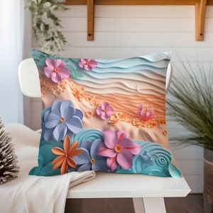 3D Sea Creatures Pattern Cushion Cover,poster Print Fabric, Home ...