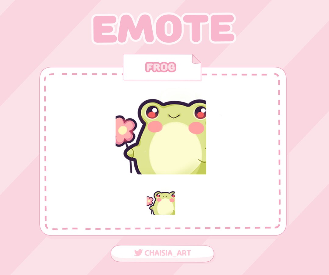Cute Frog Flower Gift Emote for Twitch Streamers, Discord, Youtube ...