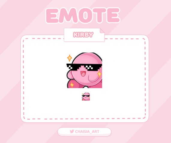Cool Swag Kirby Emote for Twitch Streaming Discord Youtube/ | Etsy
